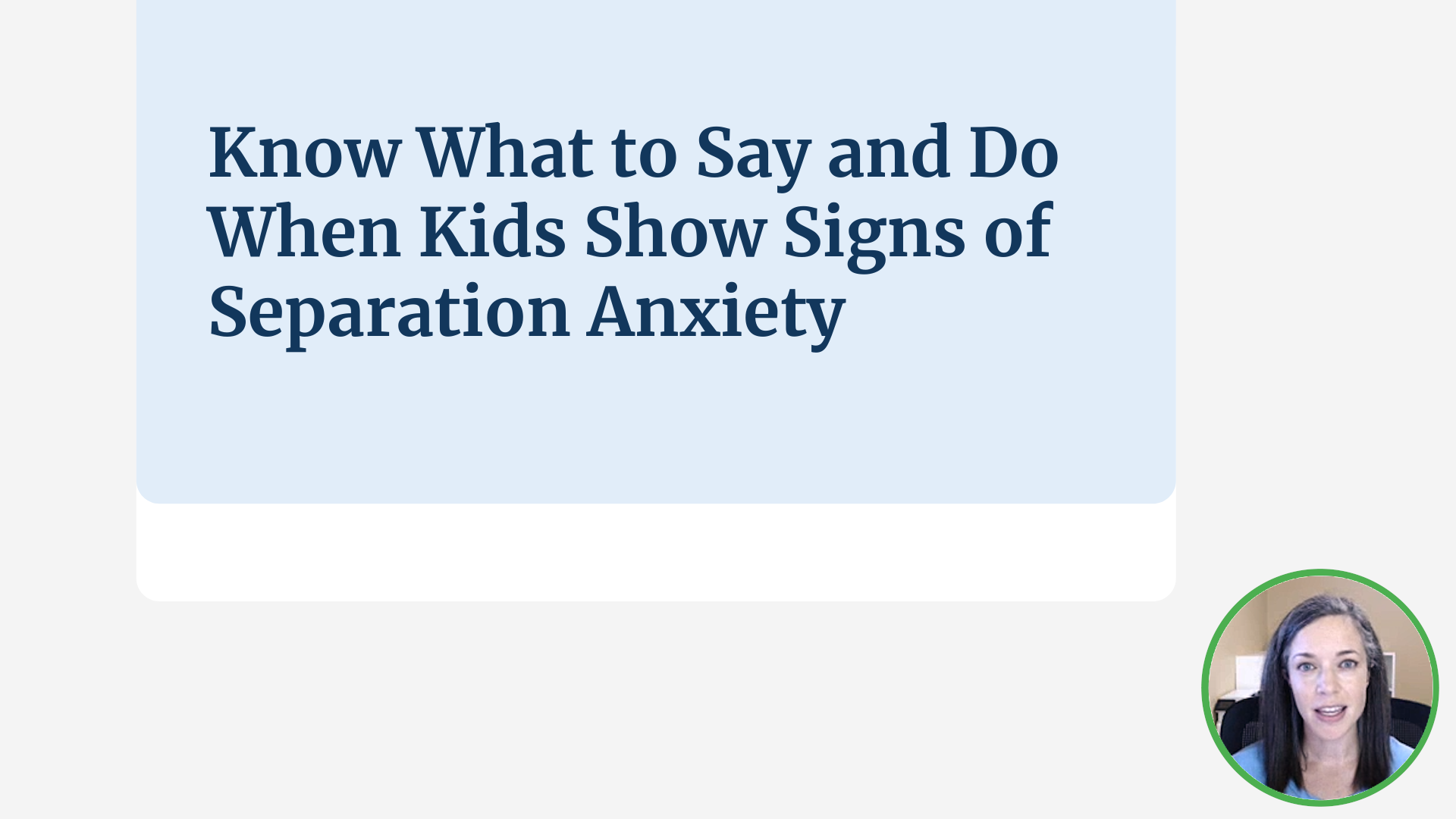 What Kids With Anxiety Wish Their Parents Knew | Child Behavior Clinic